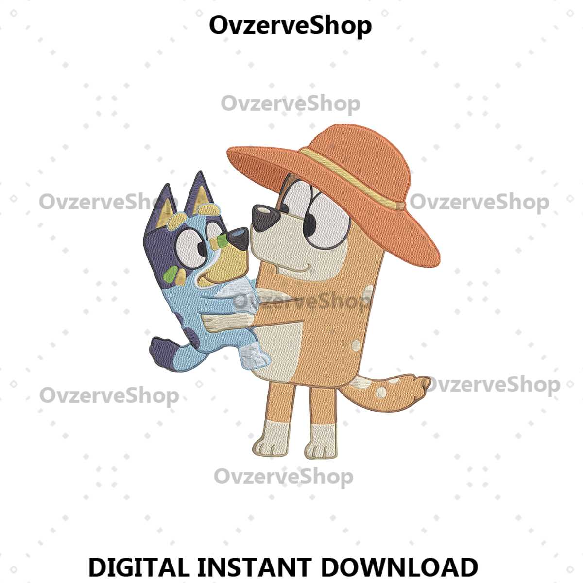 Chilli Bluey Machine Embroidery File Instant, Chilli Mum Blu | Inspire ...