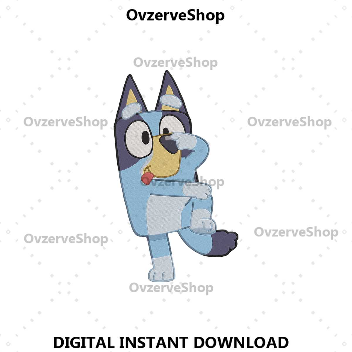 Funny Bluey Machine Embroidery Design, Bluey Cartoon Embroid | Inspire ...