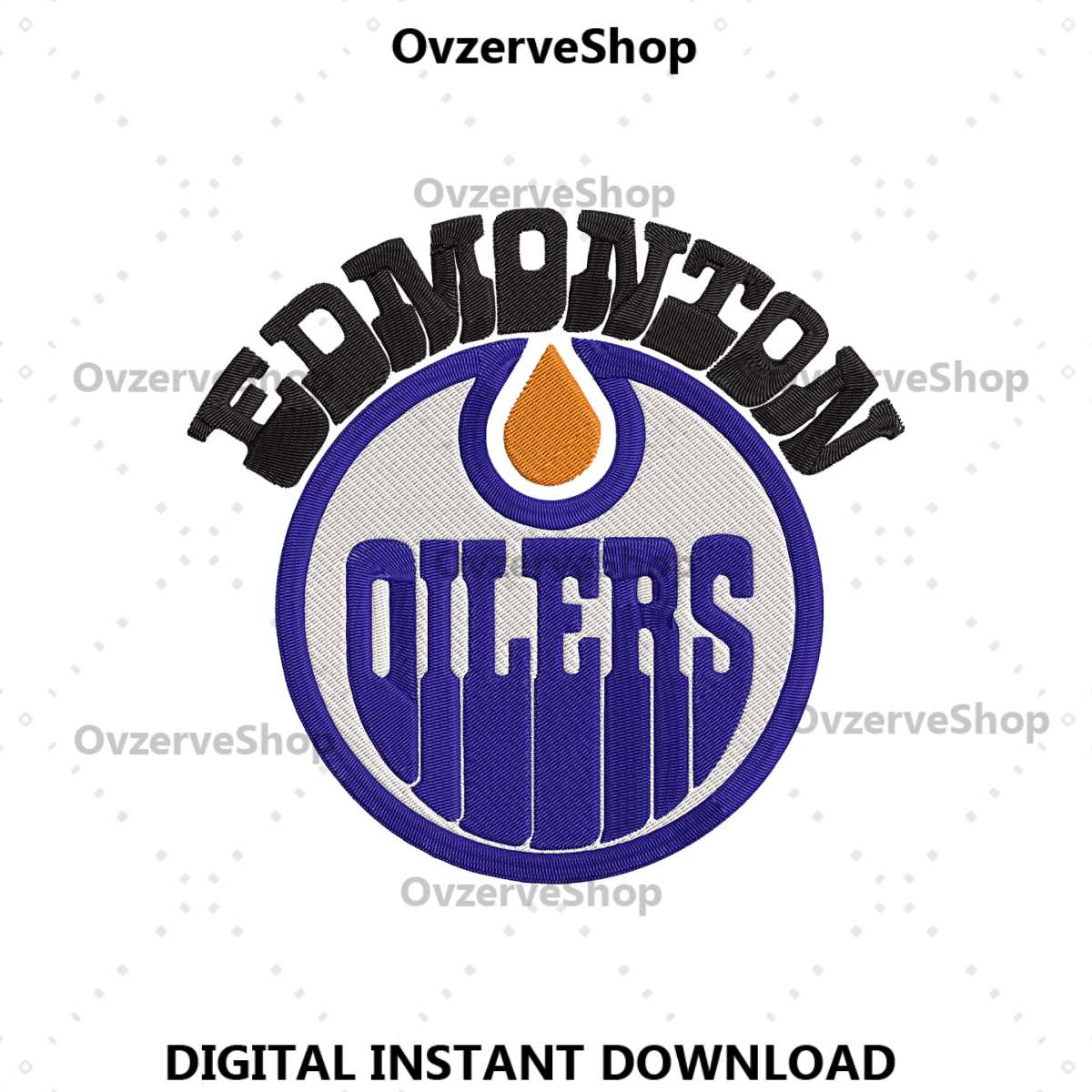 Edmonton Oilers Hockey Logo Embroidery Design, NHL Team Logo | Inspire ...