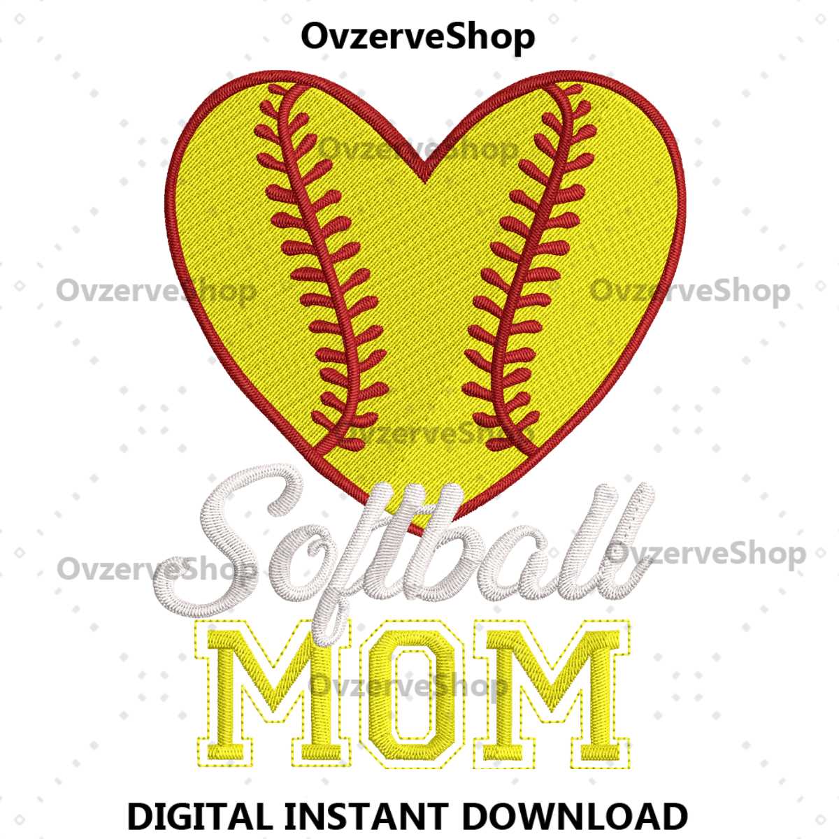 Softball Mom Embroidery Instant Design, Baseball Softball Em | Inspire ...
