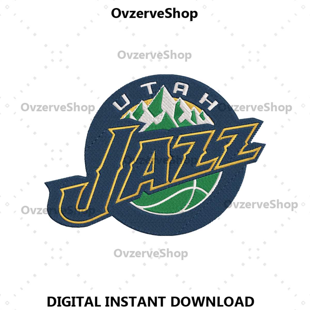Utah Jazz NBA Logo Symbol Embroidery Design File, Utah Jazz | Inspire ...