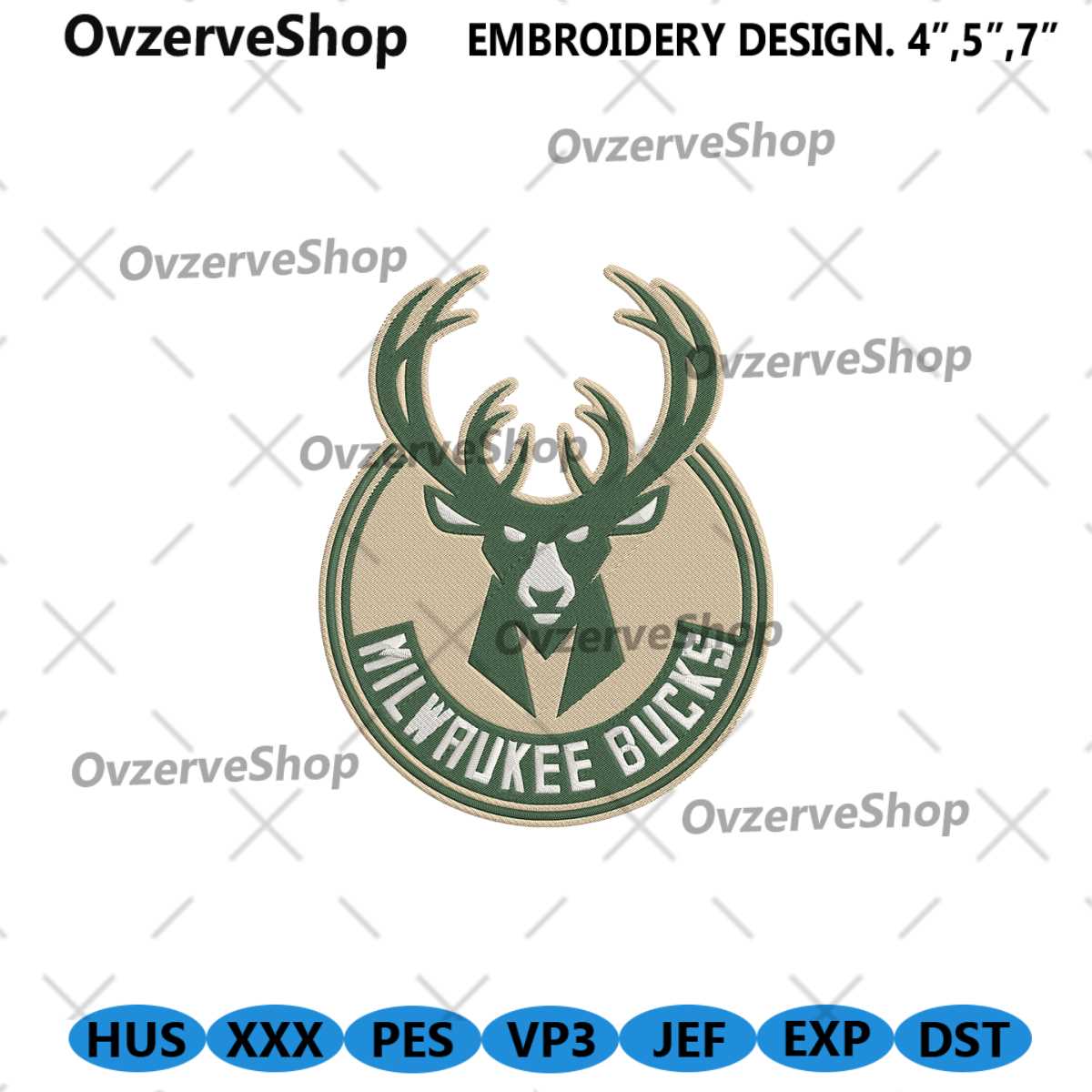 Milwaukee Bucks NBA Logo Embroidery Instant Download, Milwau | Inspire ...