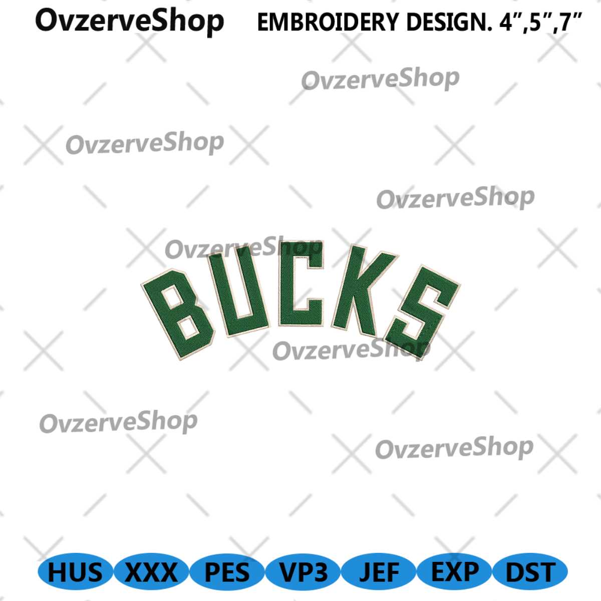 Milwaukee Bucks Wordmark Logo Embroidery Files, Milwaukee Bu | Inspire ...