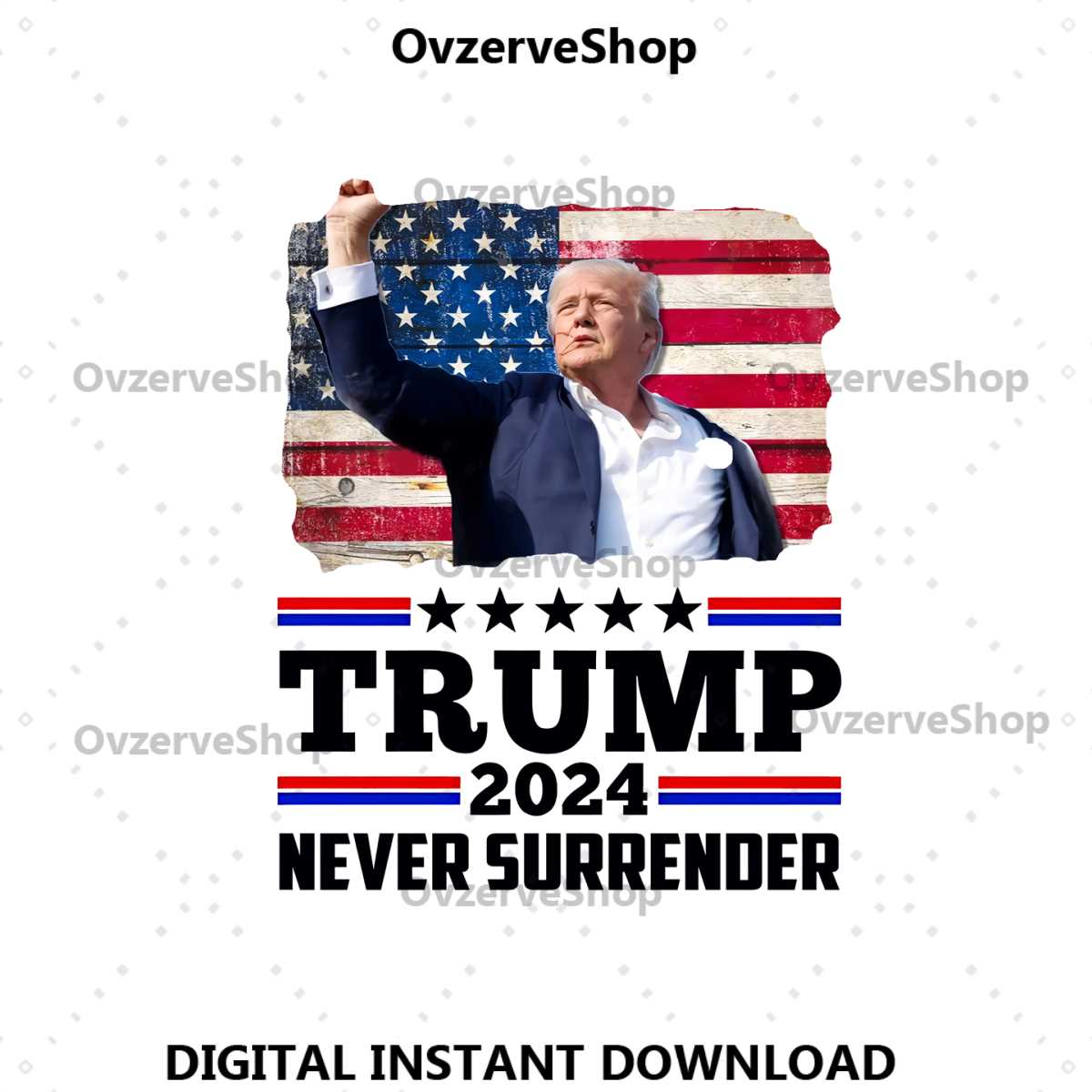 Trump Never Surrender Png, Trump 2024 Png, Fight Trump Png, - Inspire ...
