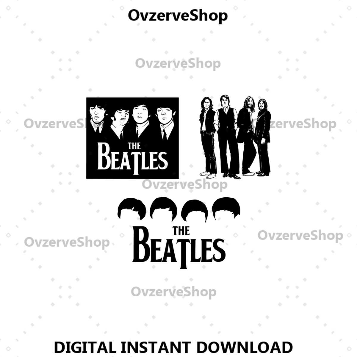 Beatles Band Svg Bundle, The Beatles Head Svg, Beatles Poste | Inspire ...