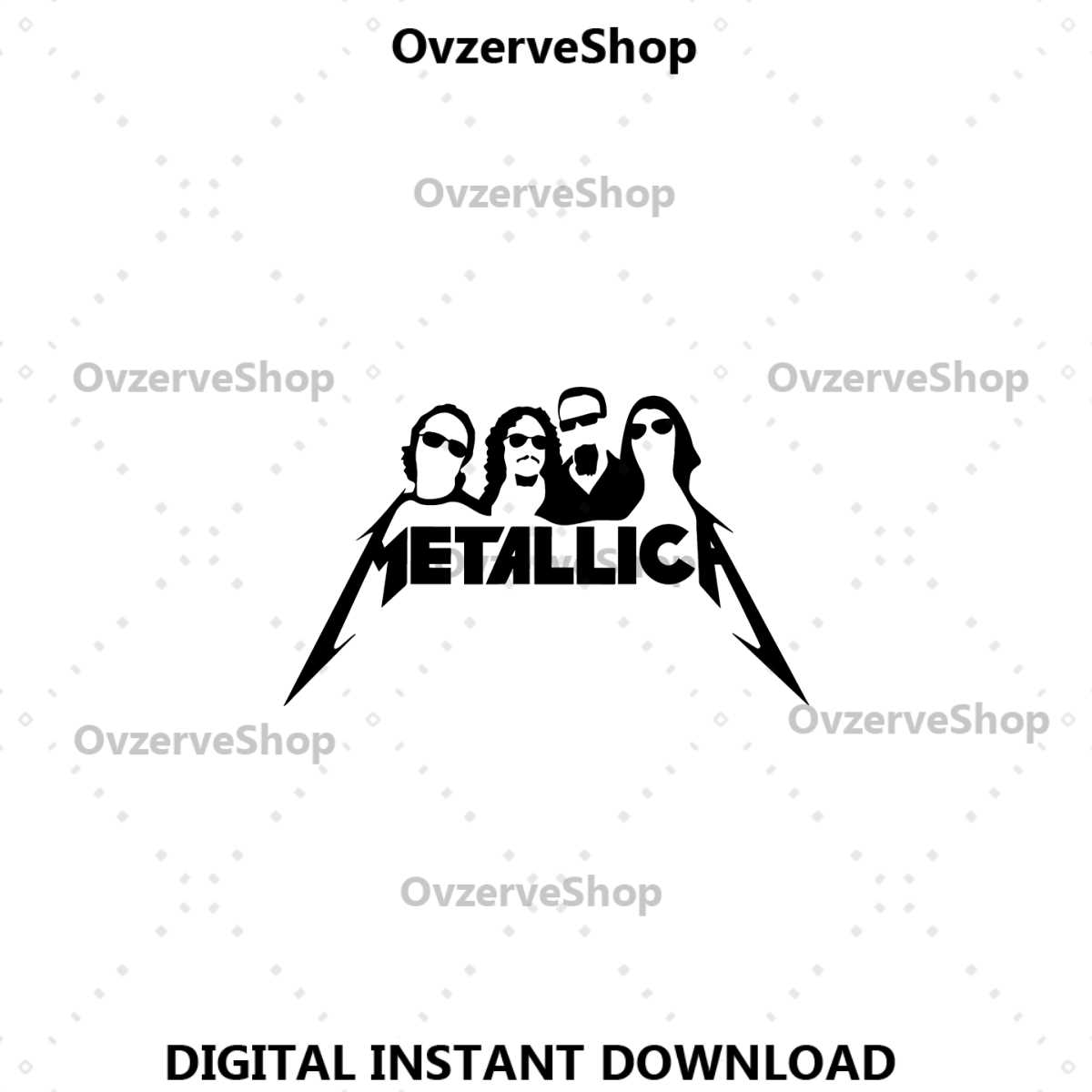 Metallica Band Svg, Metallica Silhouette Svg, Metallica Band | Inspire ...
