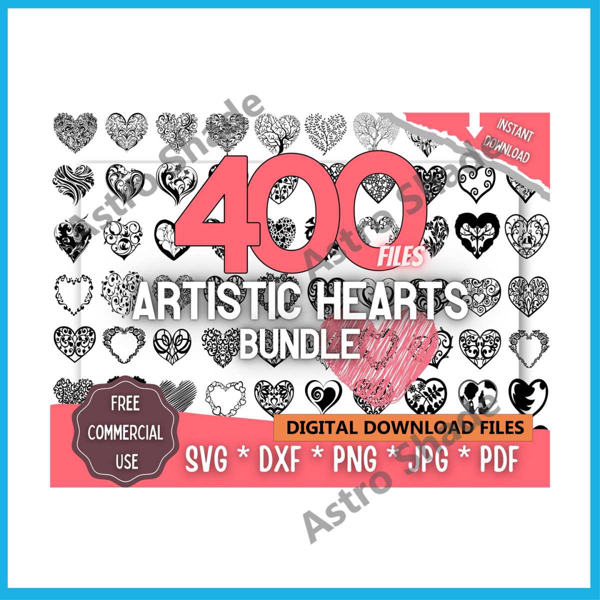 Hearts SVG Bundle Artistic Heart Designs For Cricut, CNC, La | Inspire ...