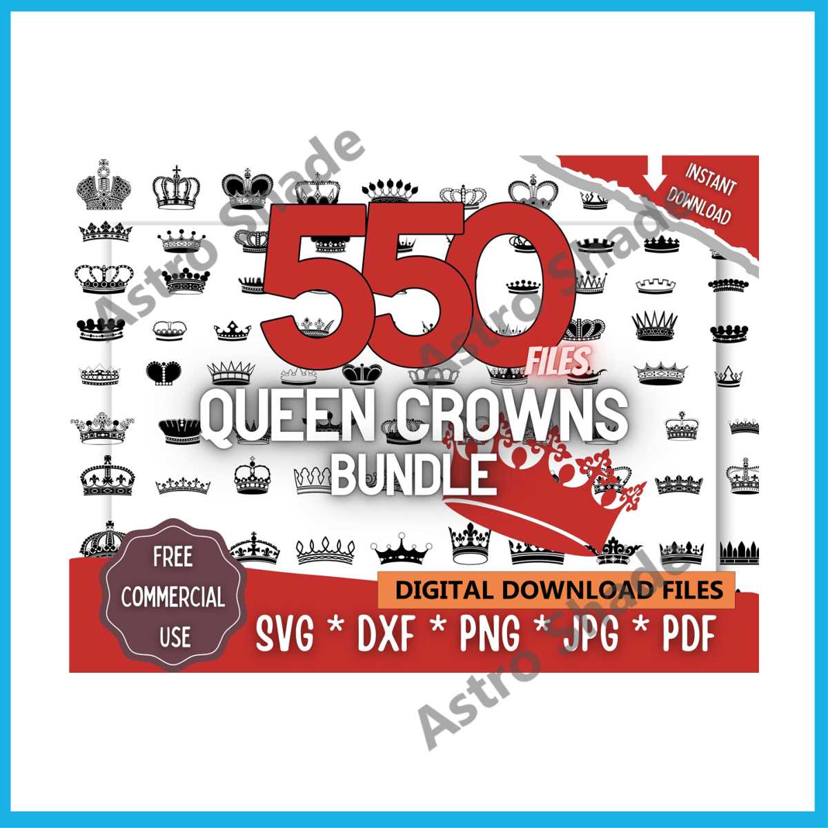 Queen Crowns SVG Bundle For Cricut, CNC, Laser, etc Creative | Inspire ...