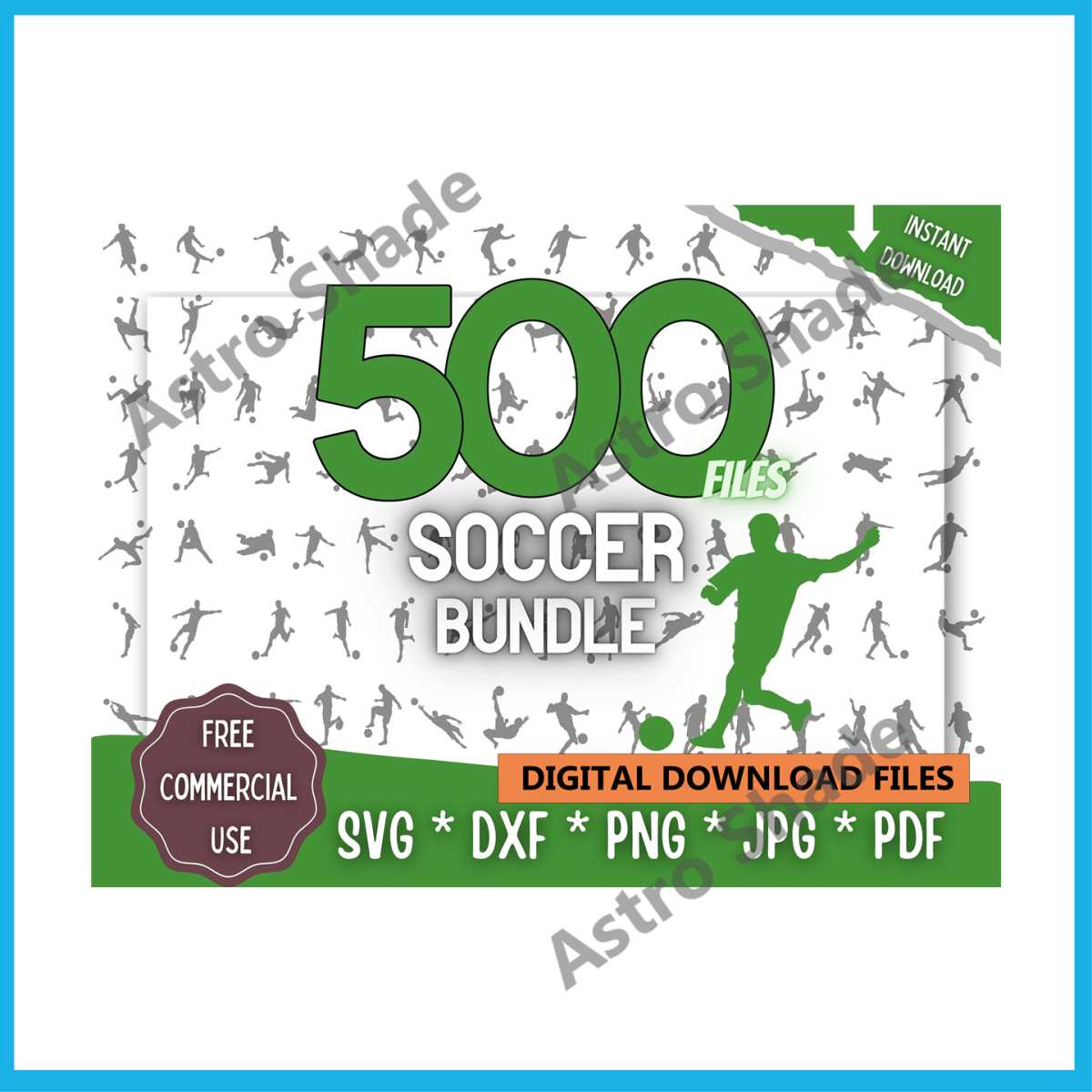 Soccer Football Silhouettes SVG Bundle For Cricut, CNC, Lase - Inspire ...
