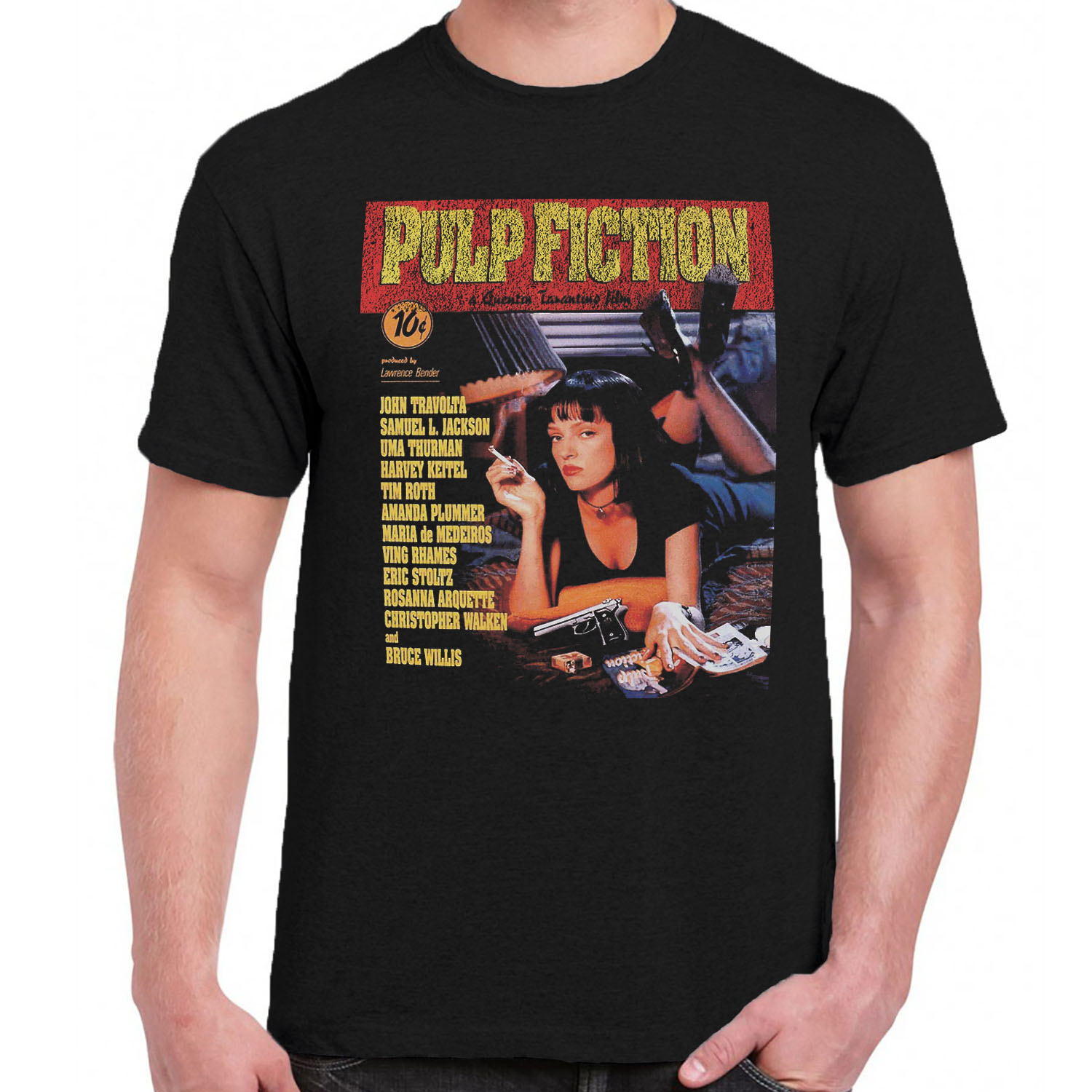 Pulp Fiction t-shirt Travolta, Tarantino, Uma Thurman | Inspire Uplift