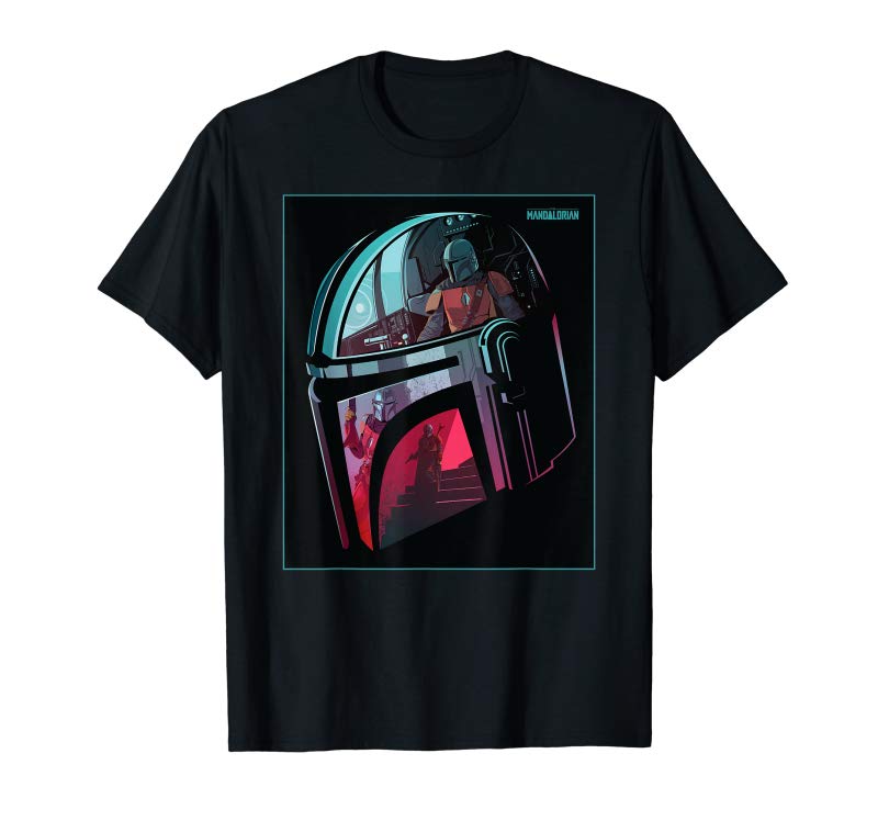 Adorable Star Wars The Mandalorian Neon Helmet T-Shirt | Inspire Uplift