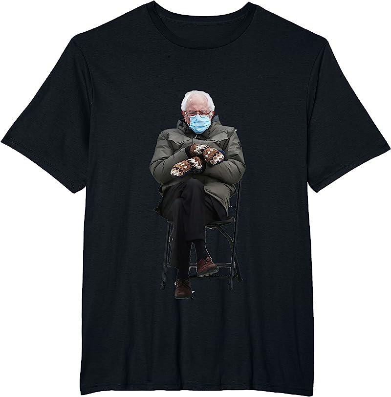 Bernie Sanders Mittens Sitting Inauguration Funny Meme Shirt - Inspire ...