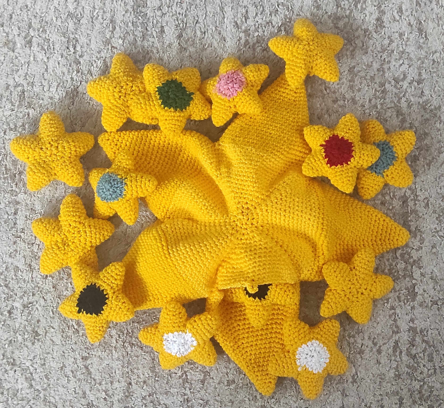 Crochet star memory game | Amigurumi PDF Pattern | Inspire Uplift