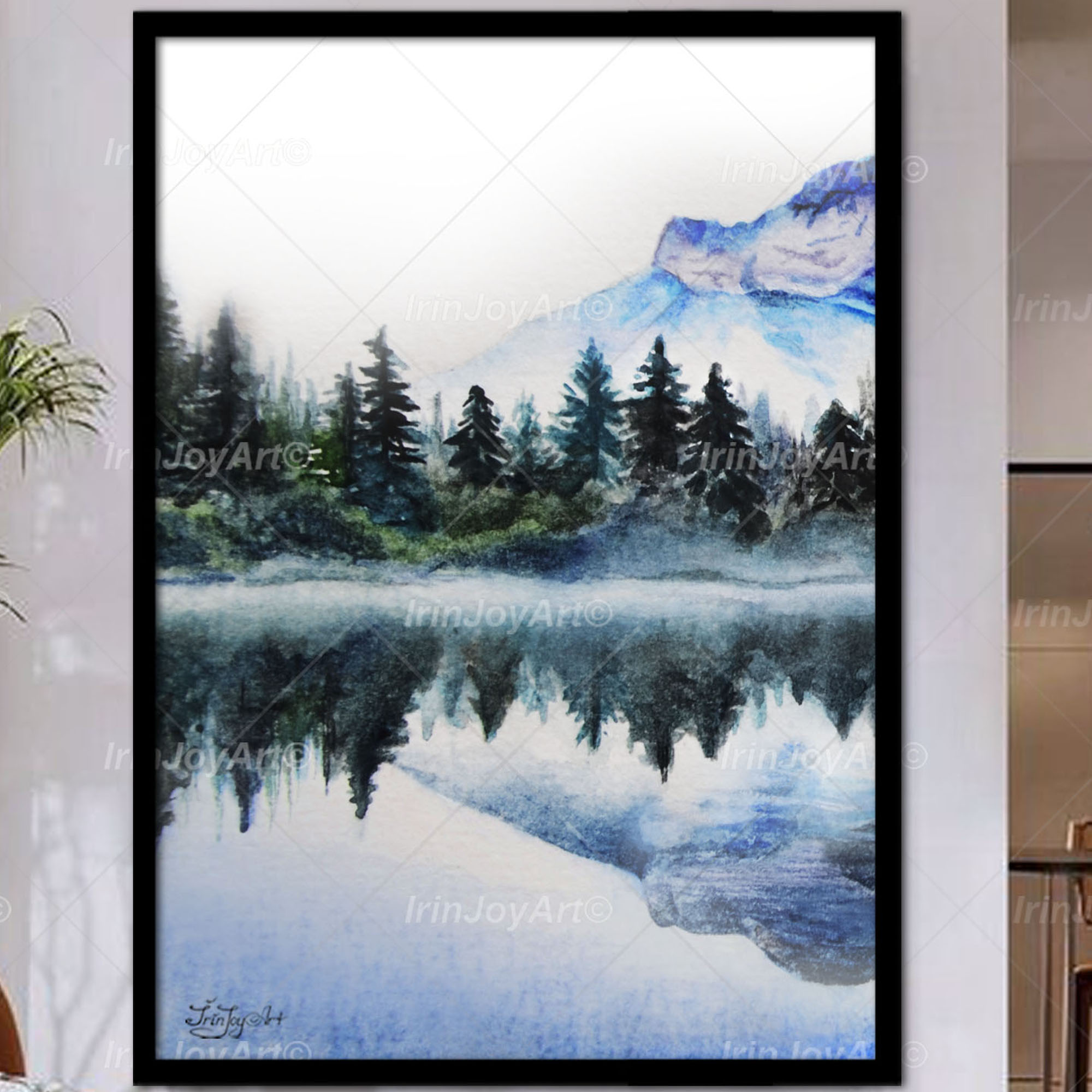 Blue Ridge art print Large landscape painting Mountain Pine | Inspire ...