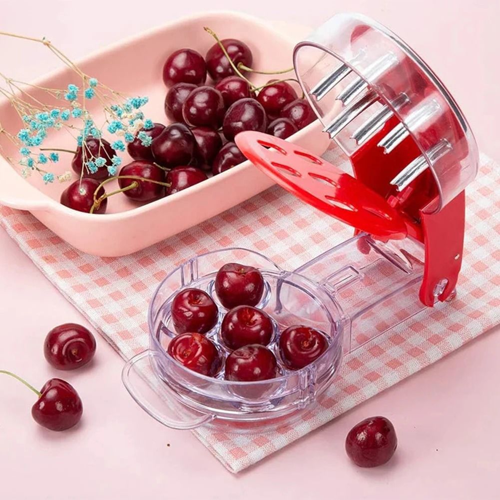 Effortless 6-Hole Cherry Pitter – Stainless Steel Corer | Inspire Uplift