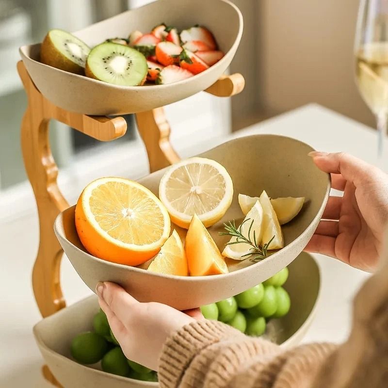 Modern 3-Layer Plastic Fruit Plate – Stylish Snack Dish | Inspire Uplift