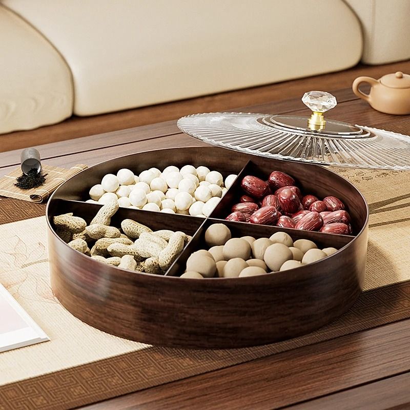 Wood Grain Dried Fruit Storage Box – Multi-Compartment Tray | Inspire ...