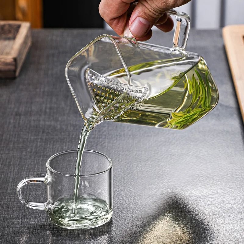 Square Mouth High Borosilicate Glass Tea Pitcher | Inspire Uplift
