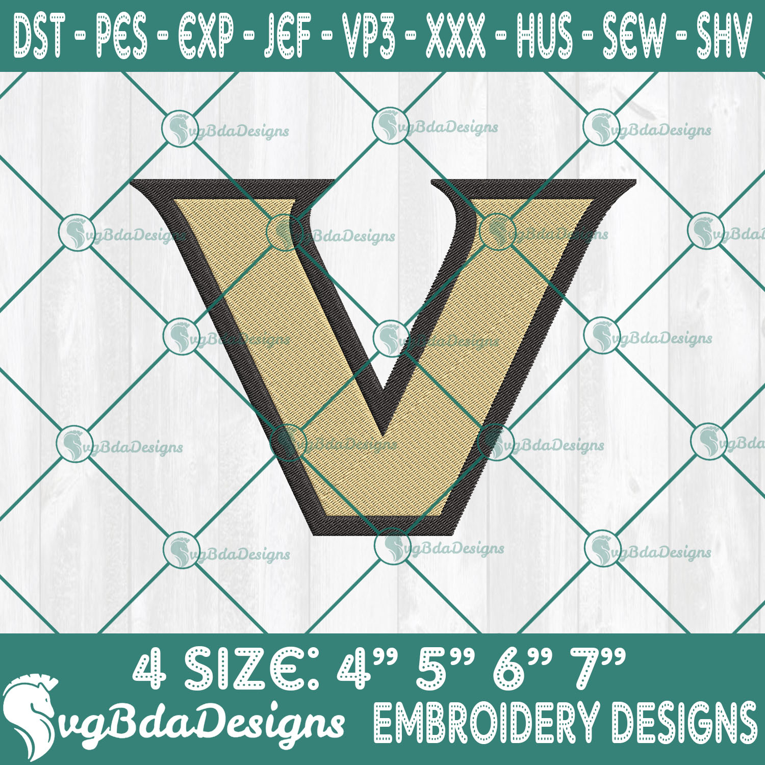 Vanderbilt Commodores Embroidery Designs, NCAA Logo Embroide | Inspire ...