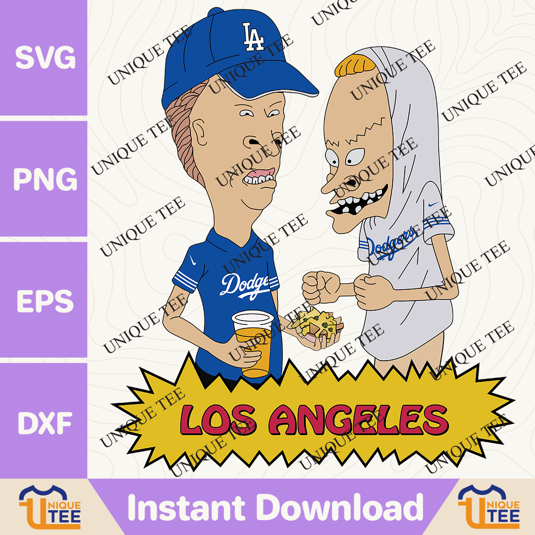 Los Angeles Dodgers Beavis and Butt Head Svg, Sport SVG, log | Inspire ...