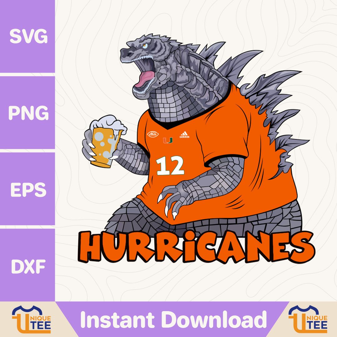 Miami Hurricanes Svg, Football Team Svg, Instant Download, S | Inspire ...