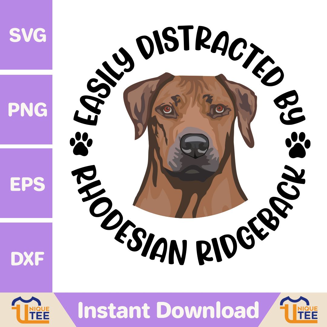 Easily Distracted by Rhodesian Ridgeback T Shirt Design, Ins | Inspire ...