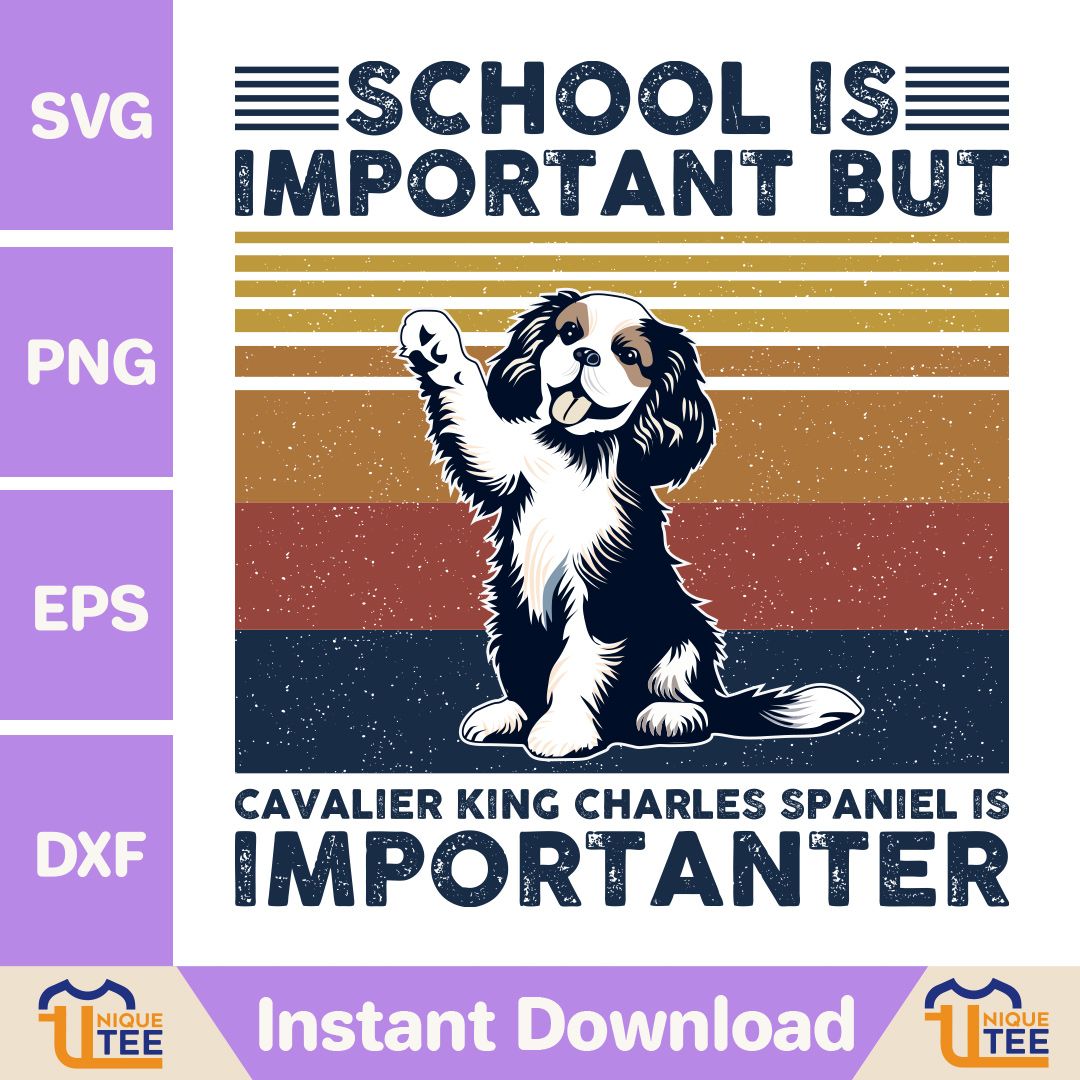 School Vs Cavalier King Charles T Shirt Design, Gift Father | Inspire ...