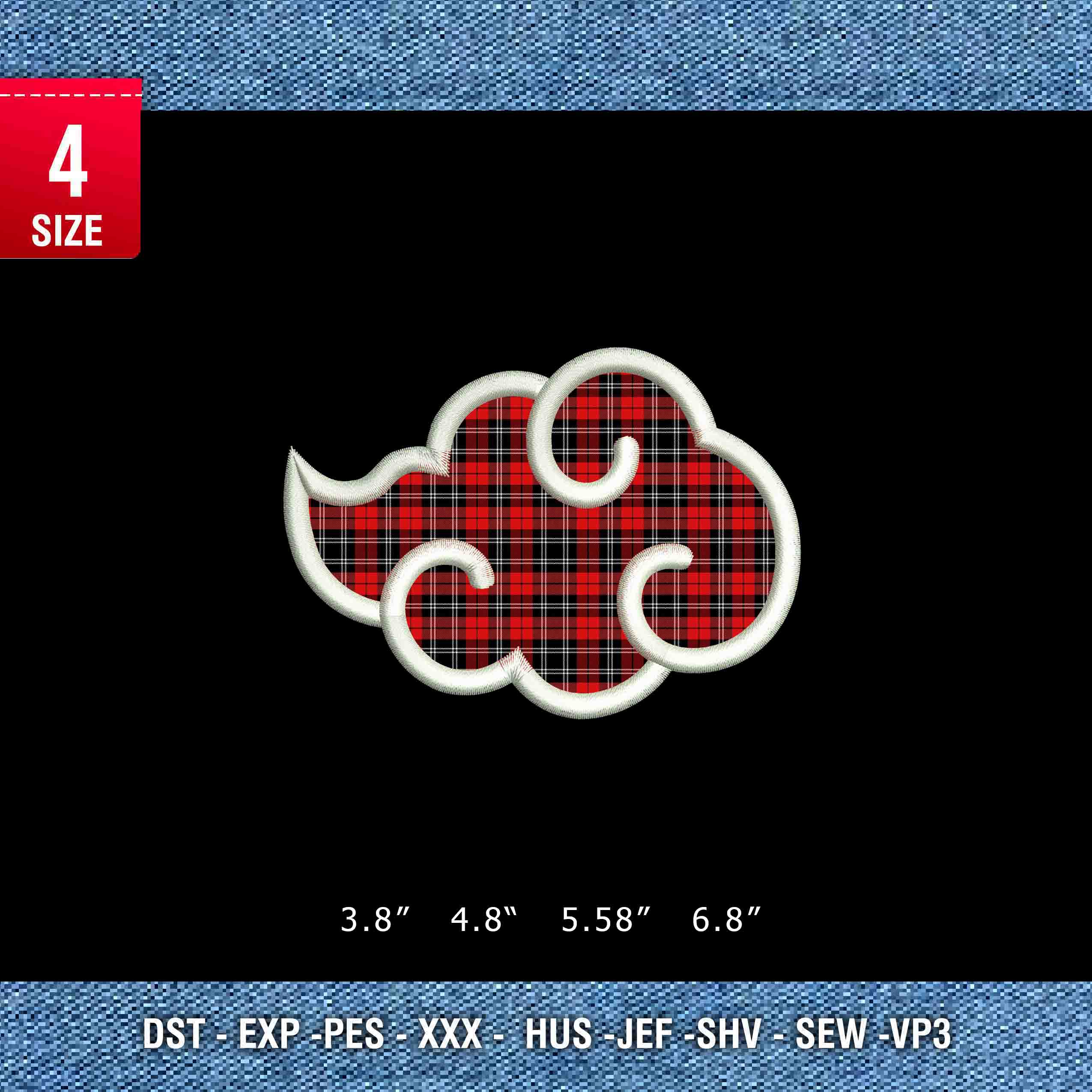 Applique Akatsuki Symbol / Anime design / Anime Embroidery P | Inspire ...