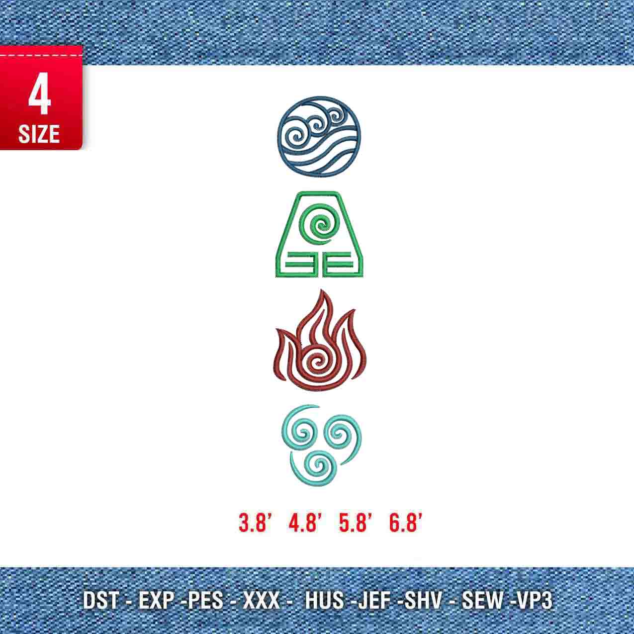 Avatar / Embroidery Design / anime / Embroidery Pattern / De | Inspire ...