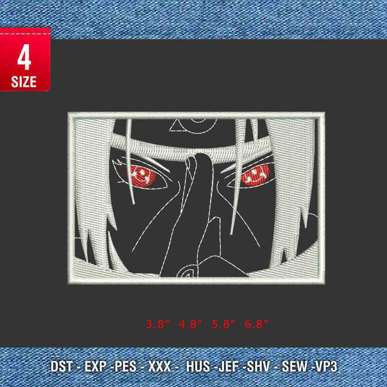 Dynamic Sasuke Sharingan Anime Embroidery Designs: Unleash t | Inspire ...