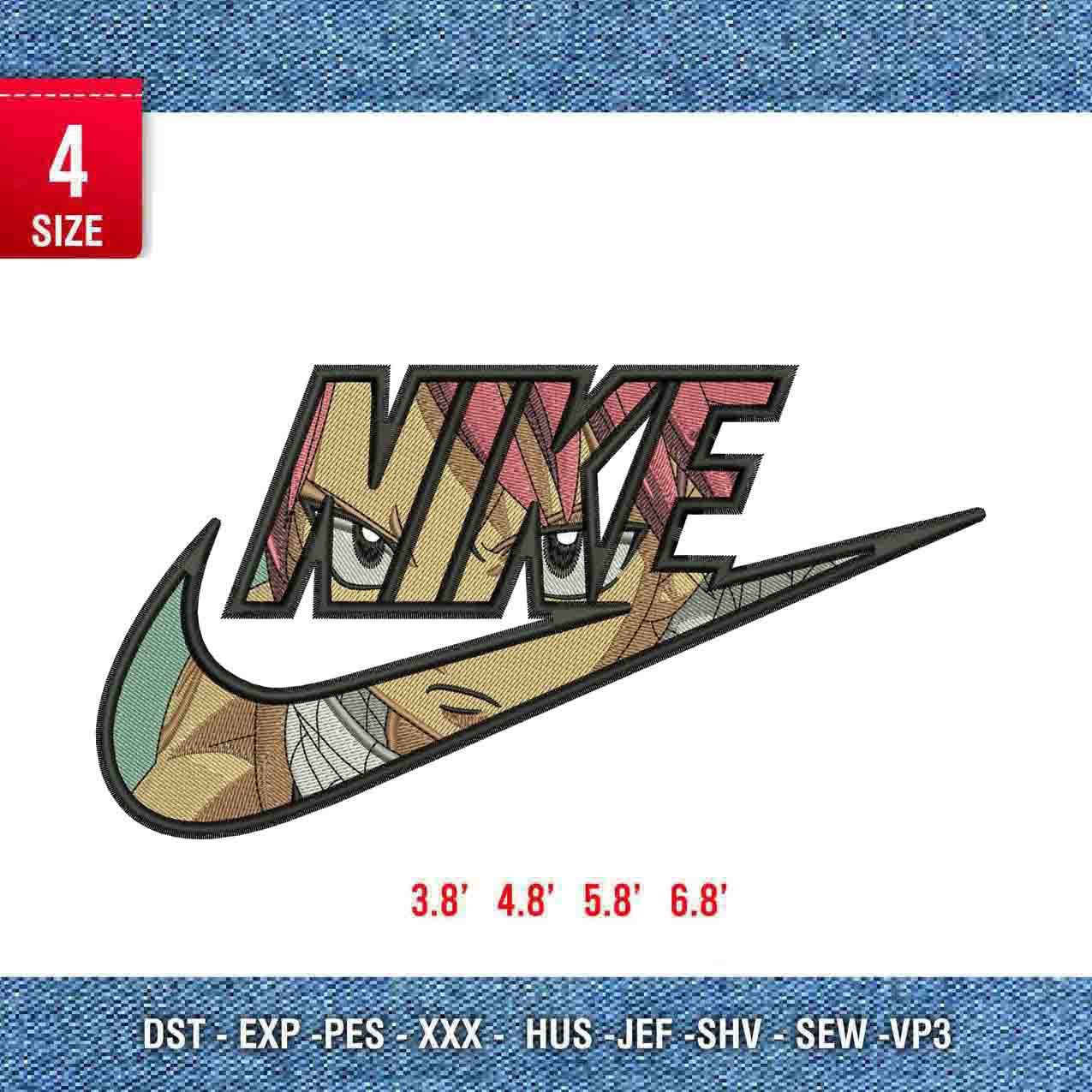 Nike Natsu Dragneel / Nike Embroidery Design/ Anime design/ | Inspire ...