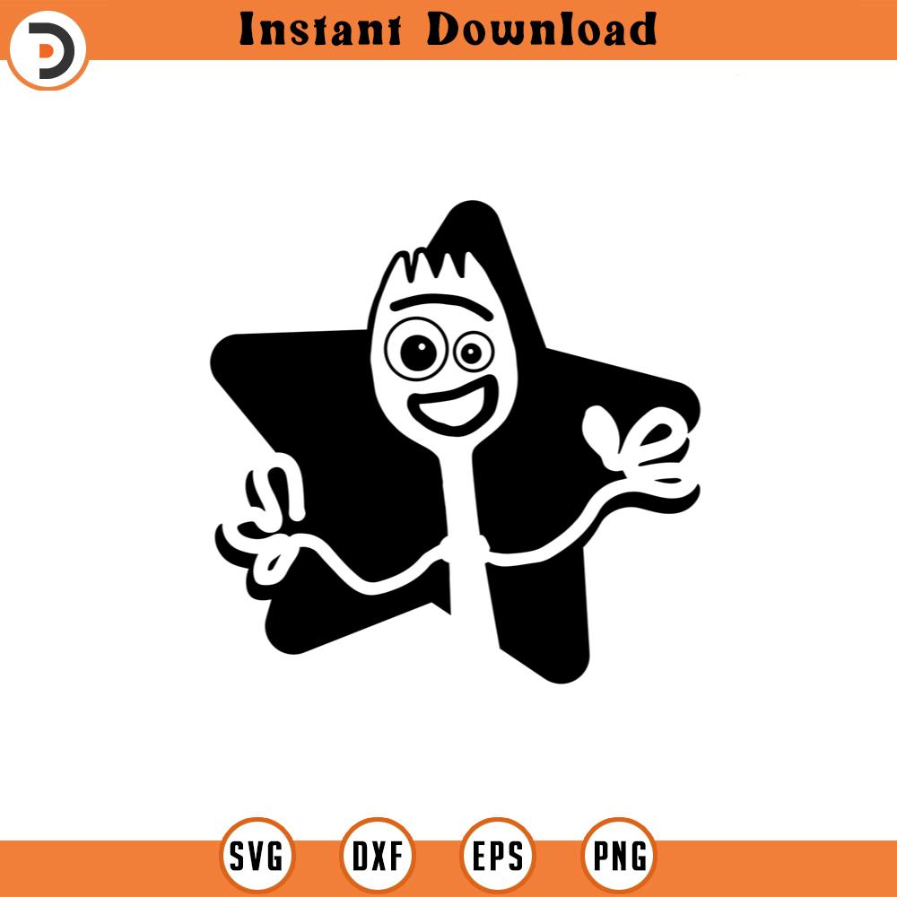 Forky SVG png vector cut file clipart , Toy Story svg , cut | Inspire ...