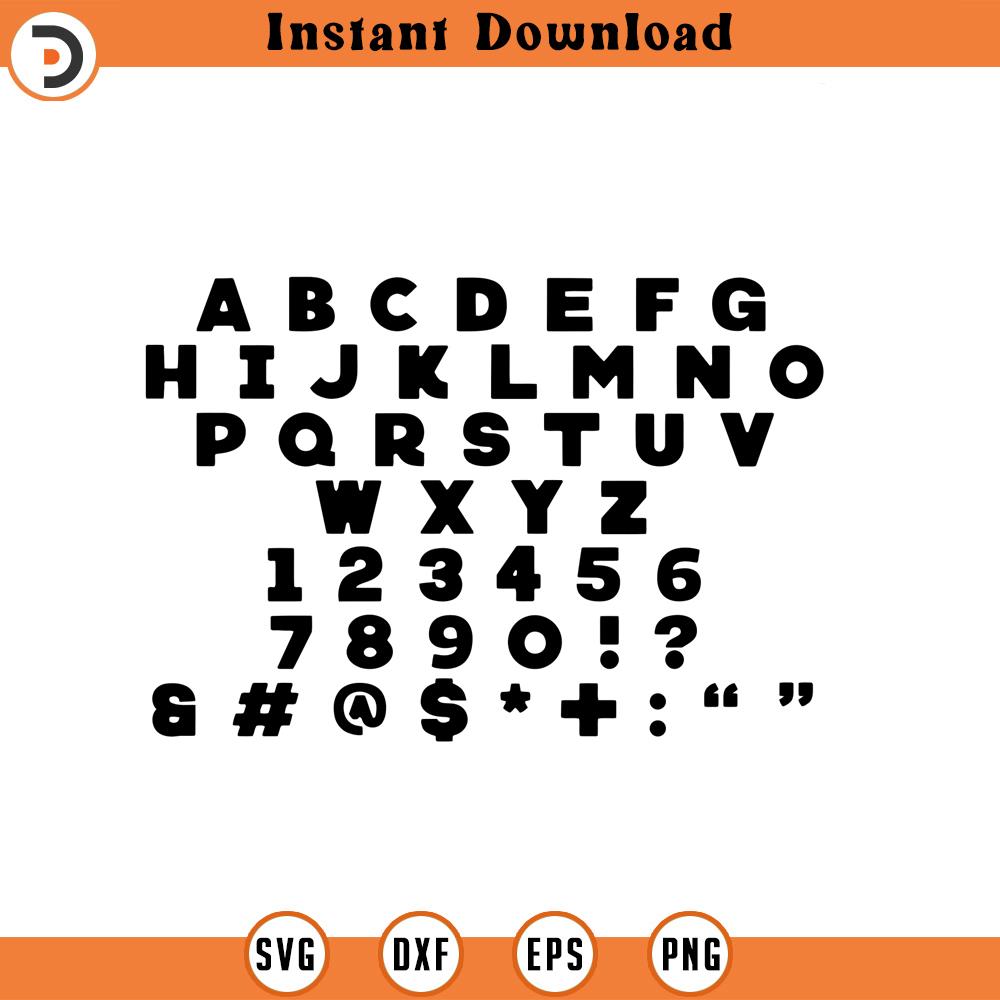 Blocky Font SVG, svg, png, dxf, jpeg, Digital Download, Cut | Inspire ...