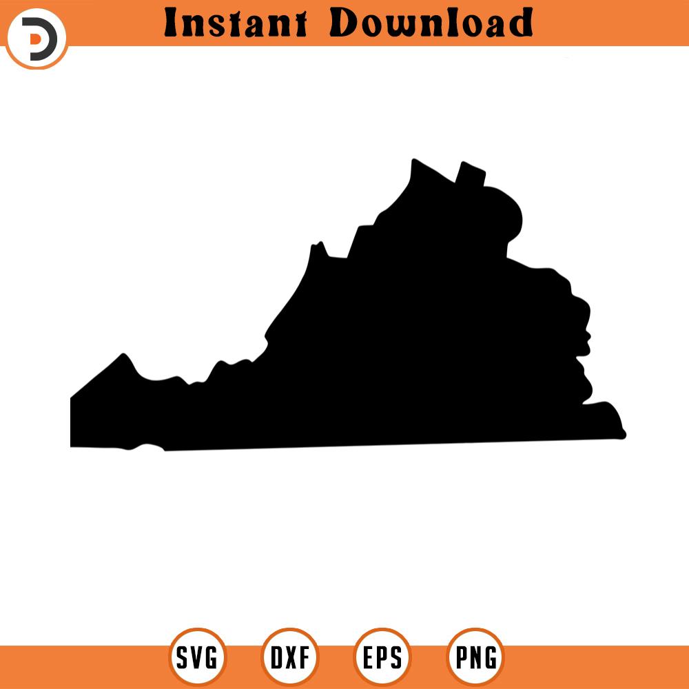 Virginia SVG, State svg, United States, Shape, svg, png, dxf | Inspire ...