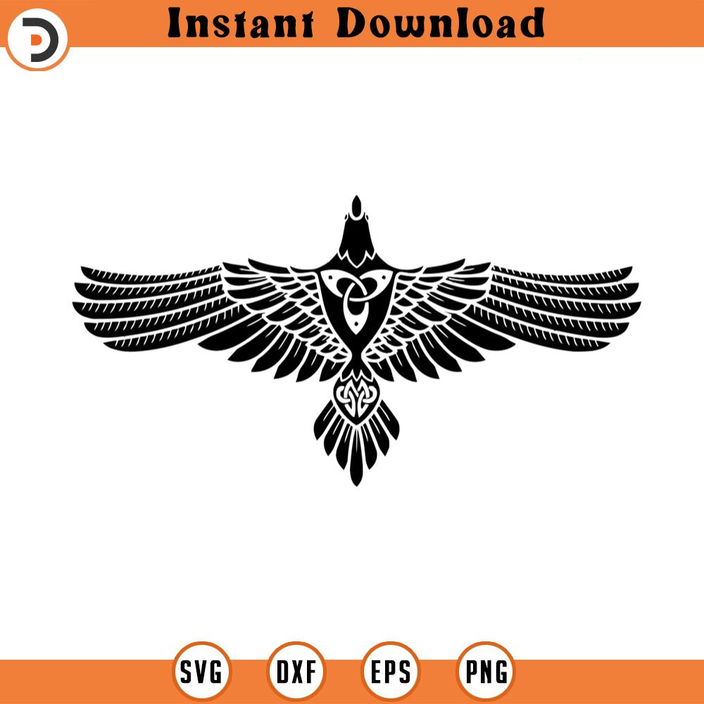 Celtic Crow Digital Download Cutting File | Inspire Uplift