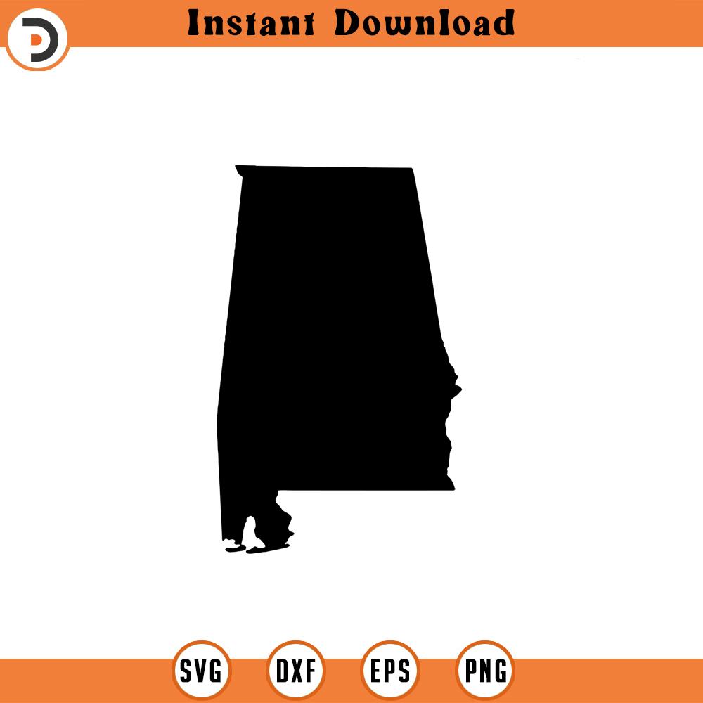 Alabama SVG, State svg, United States, Shape, svg, png, dxf, | Inspire ...