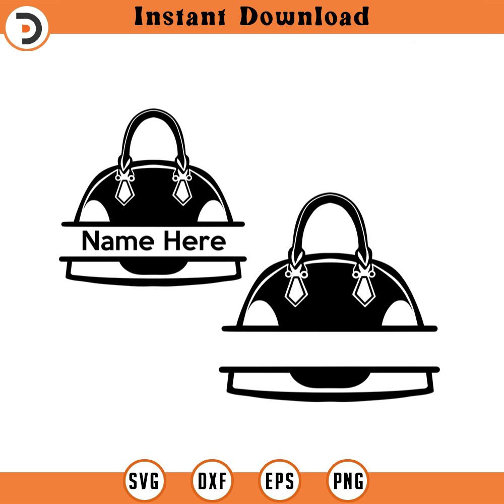 Bag Split Monogram Svg, Bag SVG, Bag Silhouette, Hand bag sv | Inspire ...