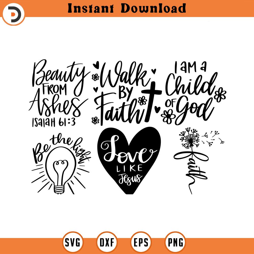 Christian SVG Bundle, Scripture Bundle, Instant Download, Bi | Inspire ...