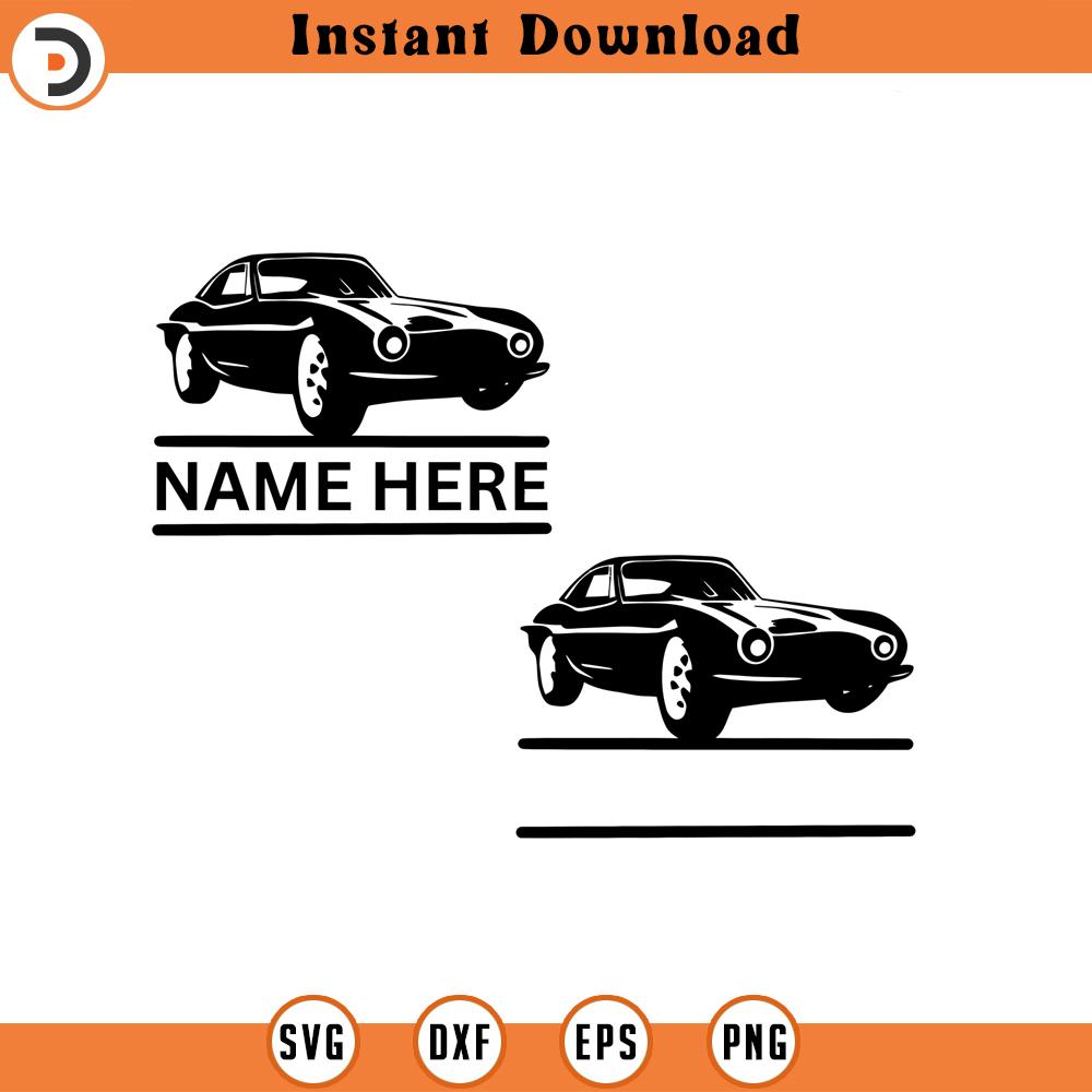 Classic Car Split Monogram, Car SVG, Car Silhouette, Car Cli | Inspire ...