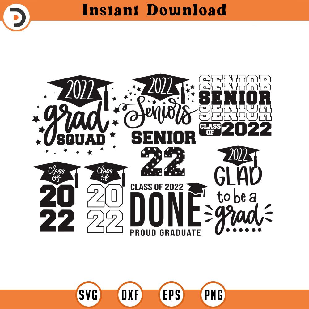 Graduation SVG Bundle, Proud Graduate 2022 SVG, Senior 2022 | Inspire ...