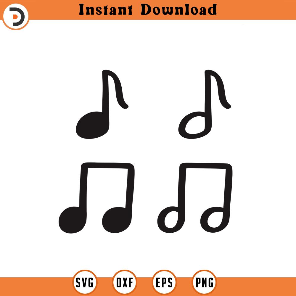 Musical Notes SVG Bundle, Music Notes SVG, Music Icons svg, | Inspire ...