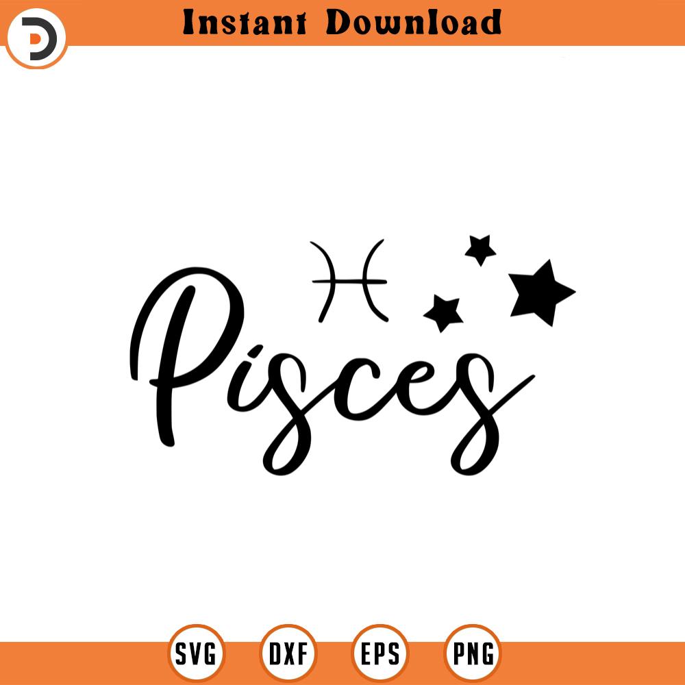 Pisces SVG, Zodiac Sign SVG, Astrology Sign svg, Zodiac Symb | Inspire ...