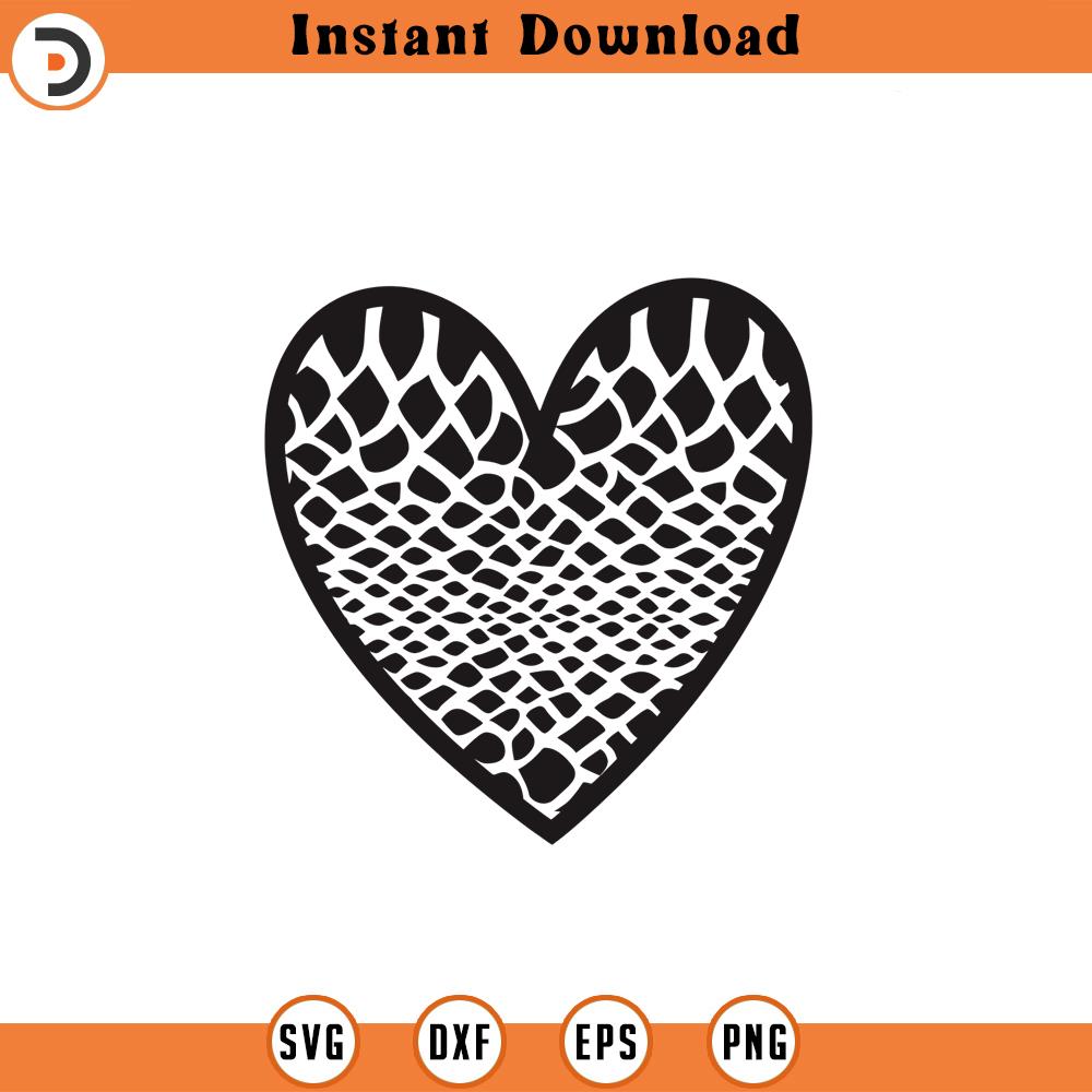 Snake Pattern Heart Svg, Heart SVG, Hand-drawn Heart svg, Va | Inspire ...