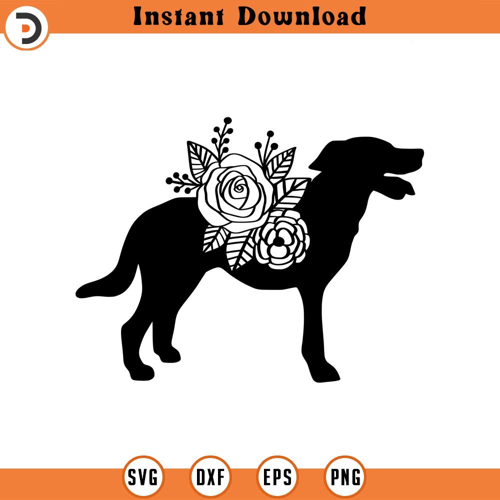 Floral Dog SVG, Floral Farm Animals SVG, Dog svg, Farmhouse | Inspire ...
