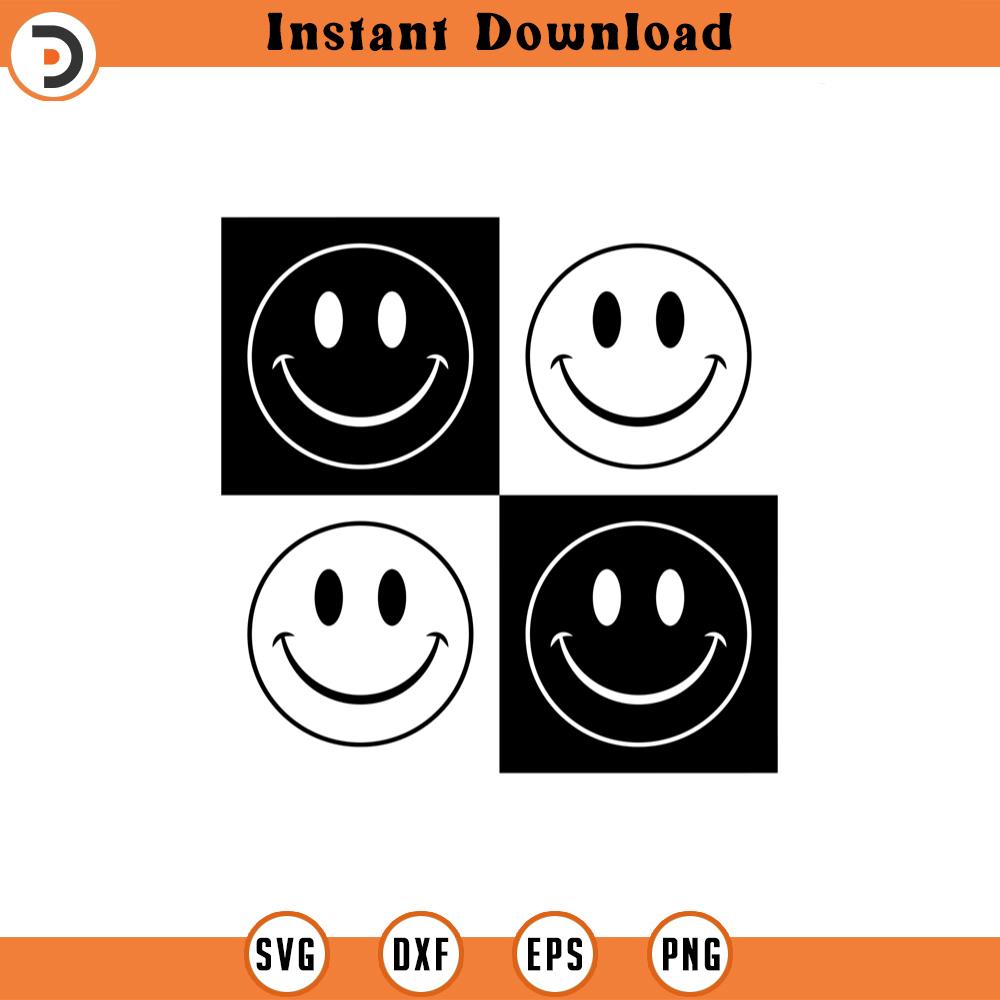 Checkekred Happy Face Svg, Retro Happy Face PNG, Happy Face - Inspire ...