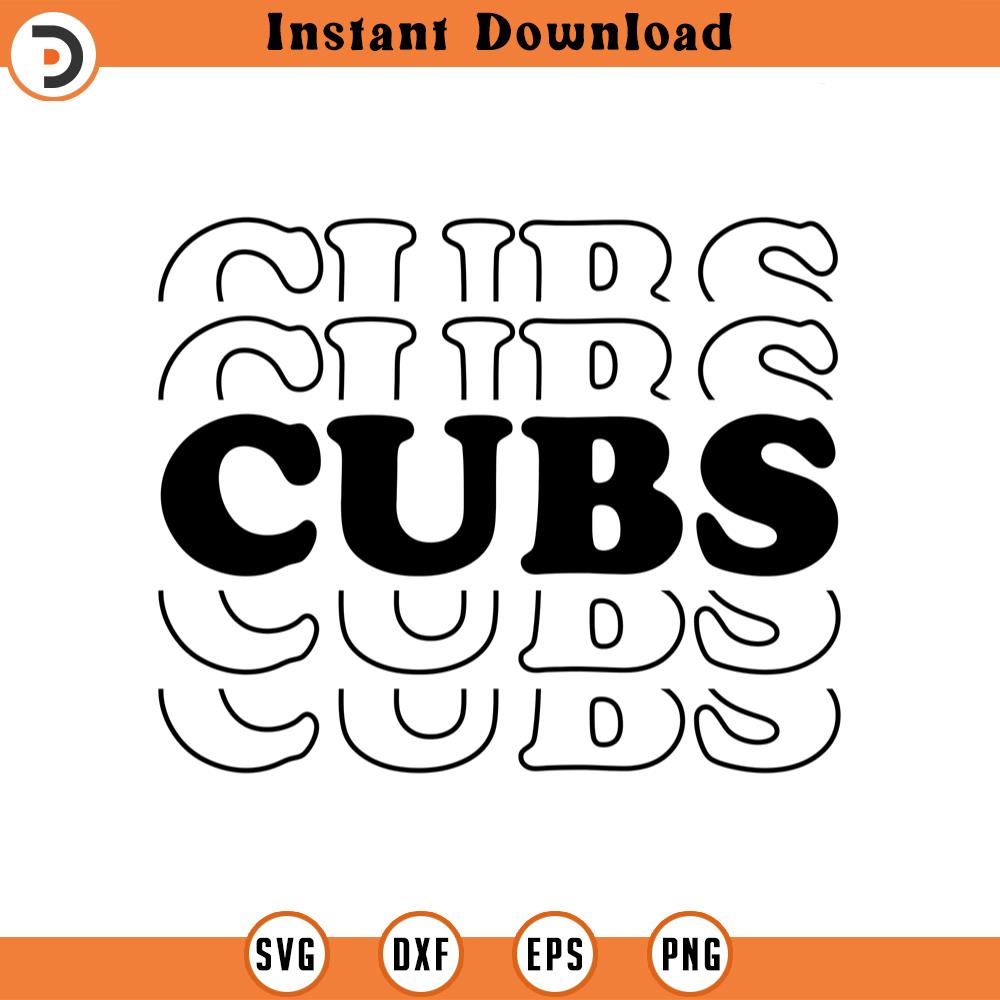 Cubs Stacked Svg, Cubs Layered Svg, Run Cubs Svg, Go Team Sv | Inspire ...