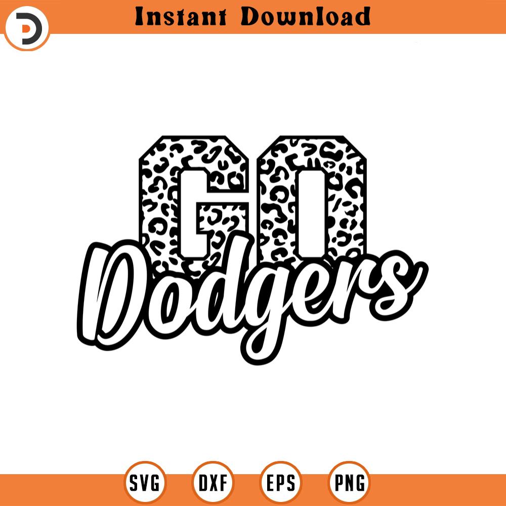 Go Dodgers Leopard Svg, Go Dodgers Football Svg, Run Dodgers | Inspire ...