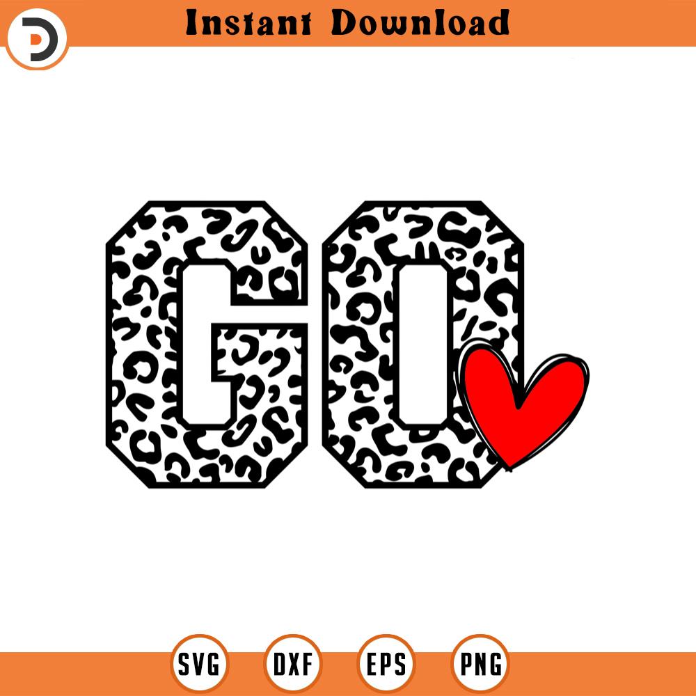 Go Svg, Go Leopard Print Svg, Go Heart Svg, Go Cheetah Print | Inspire ...