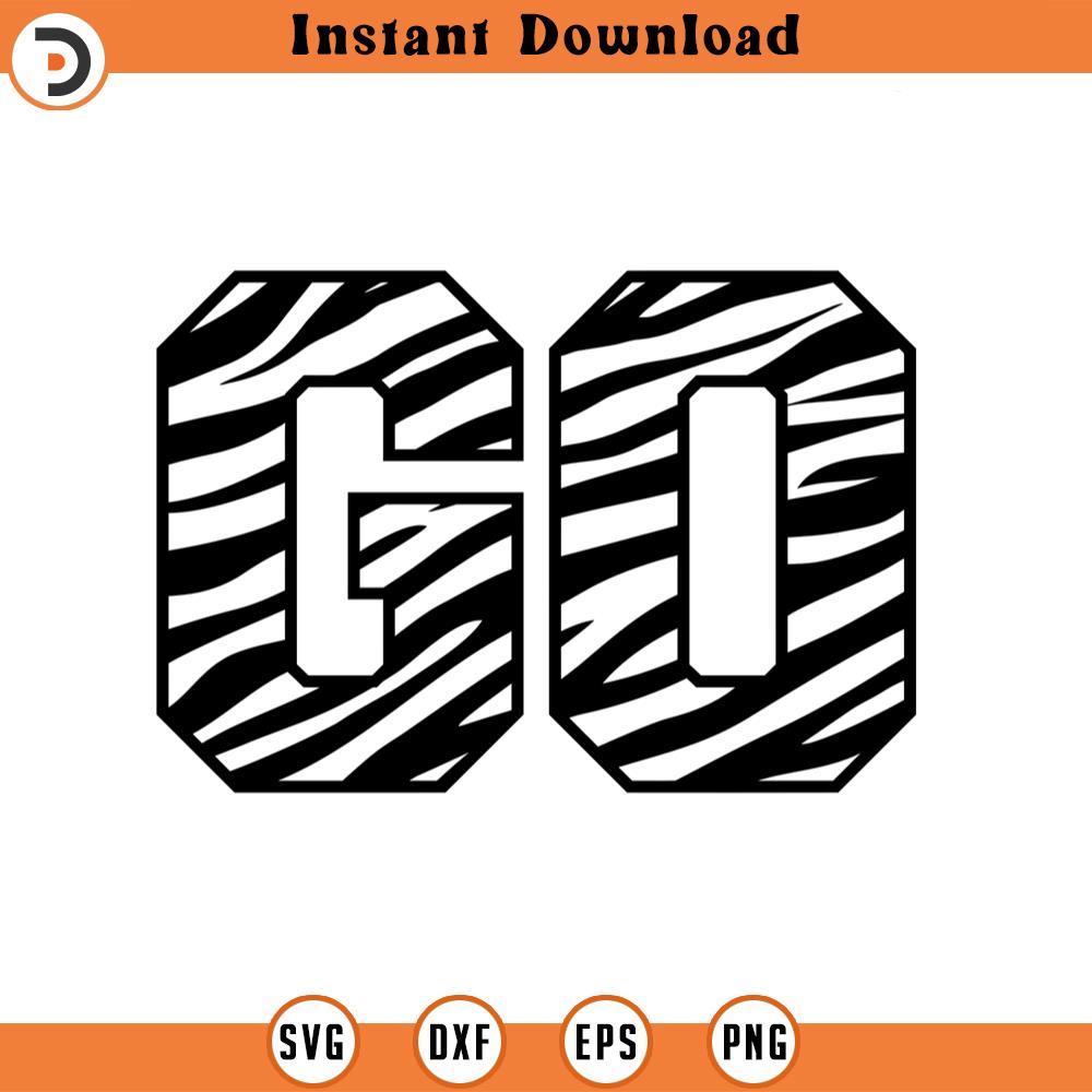 Go Svg, Go Zebra Print Svg, Go Cheerleader Svg, Go Animal St | Inspire ...
