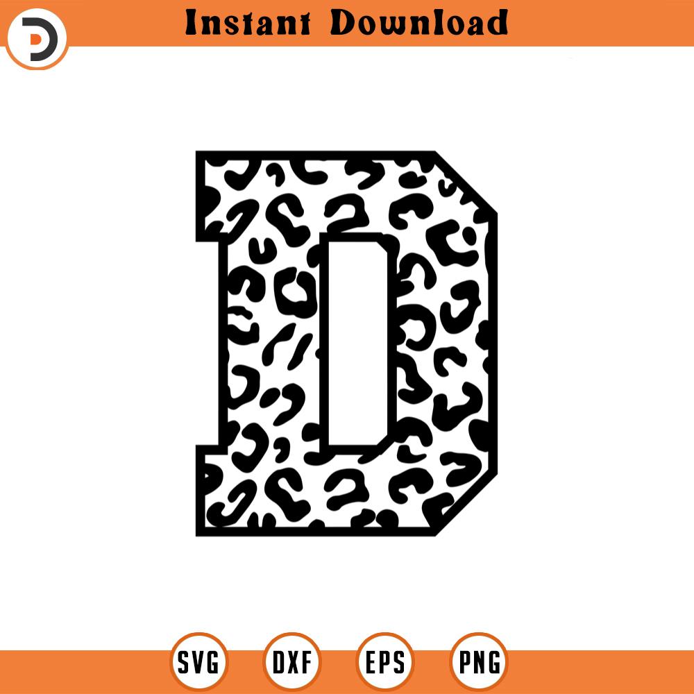Leopard D Letter Monogram Svg, Cheetah D Letter Svg, Leopard | Inspire ...